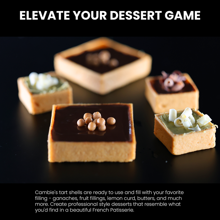 Large Square Vanilla Tart Shells 2.8" (Pack of 72) – Cambie